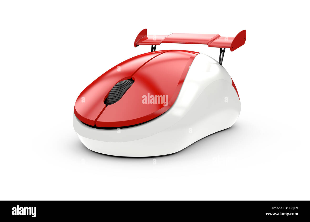 High speed computer mouse isolated on a white background Stock Photo ...