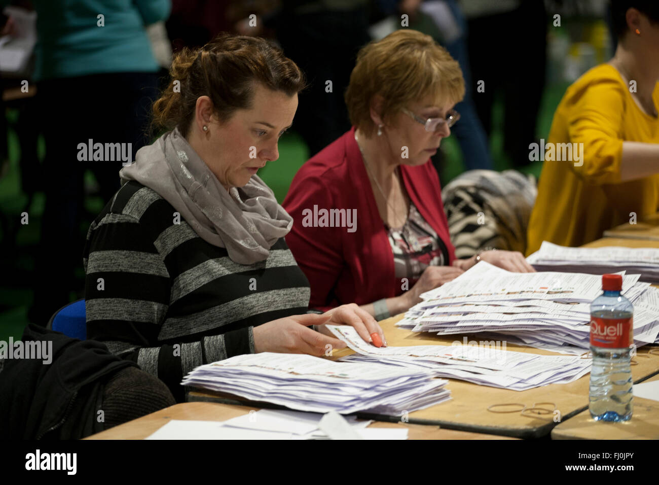 Dublin, Ireland. 27th Feb, 2016. The vote count for the 2016 Irish ...