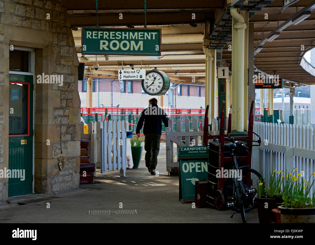 The platform at Carnforth railway station, Lancashire, England UK Stock ...