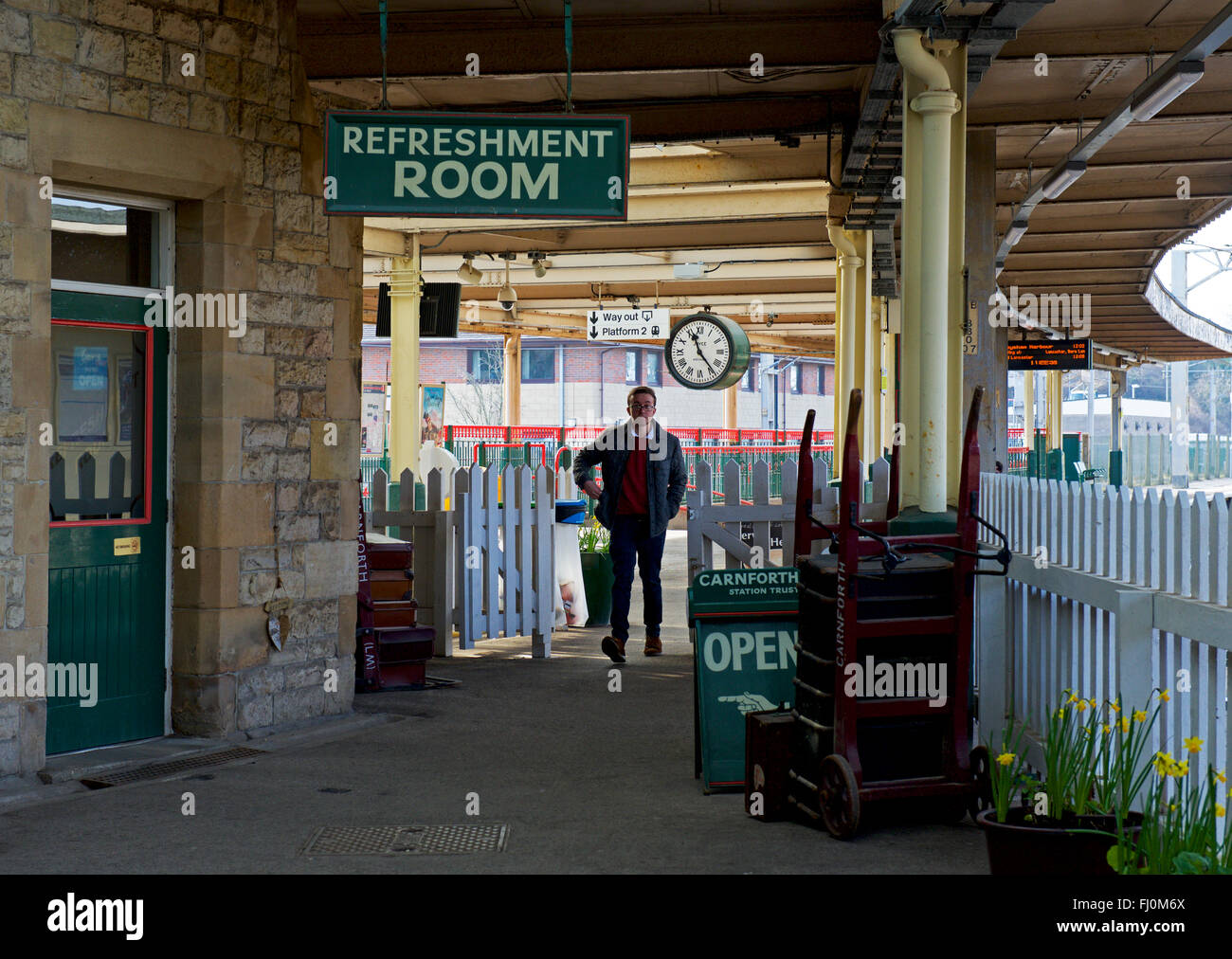 The platform at Carnforth railway station, Lancashire, England UK Stock ...