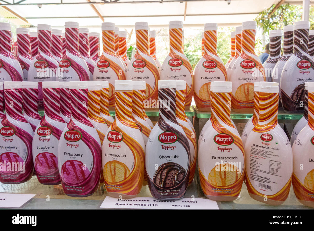 Complete range of Mapro Toppings kept for sale at the shop in Mapro ...