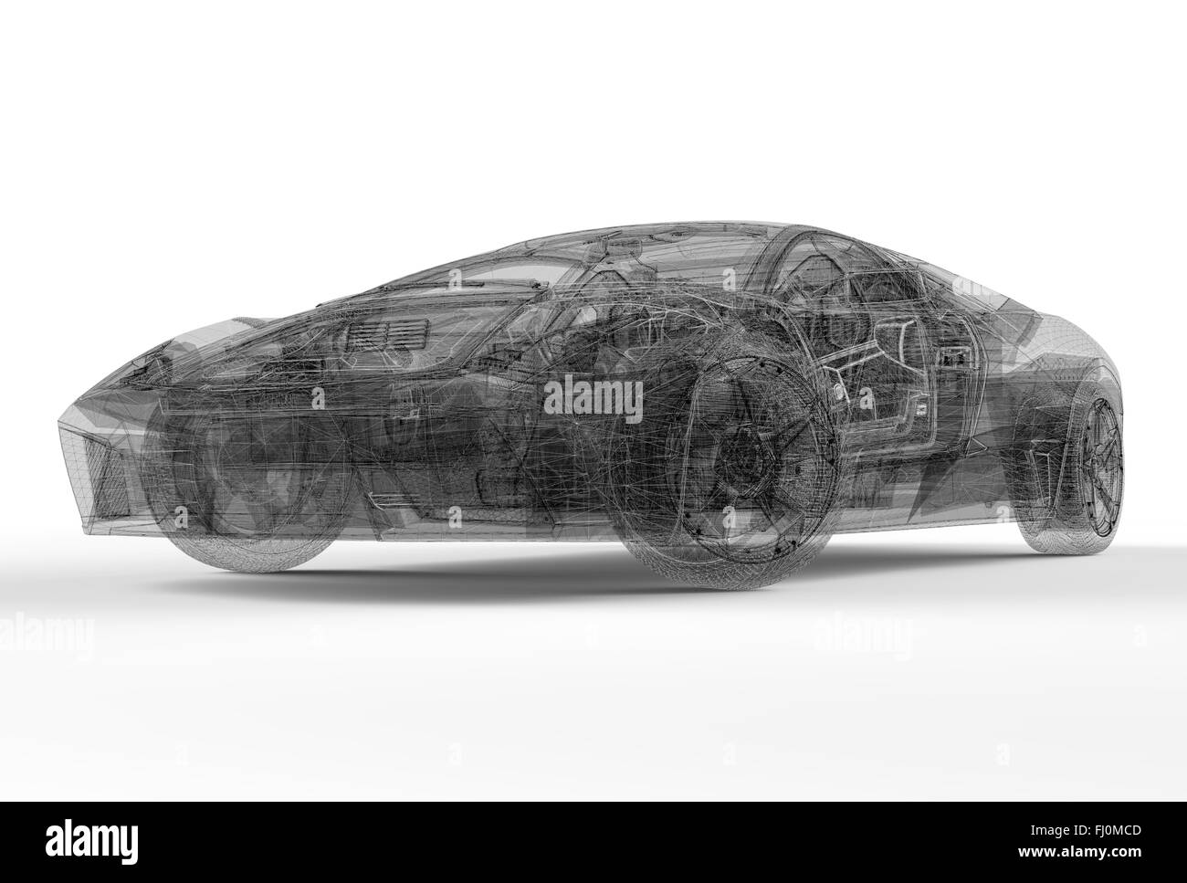 Wireframe car hi-res stock photography and images - Alamy