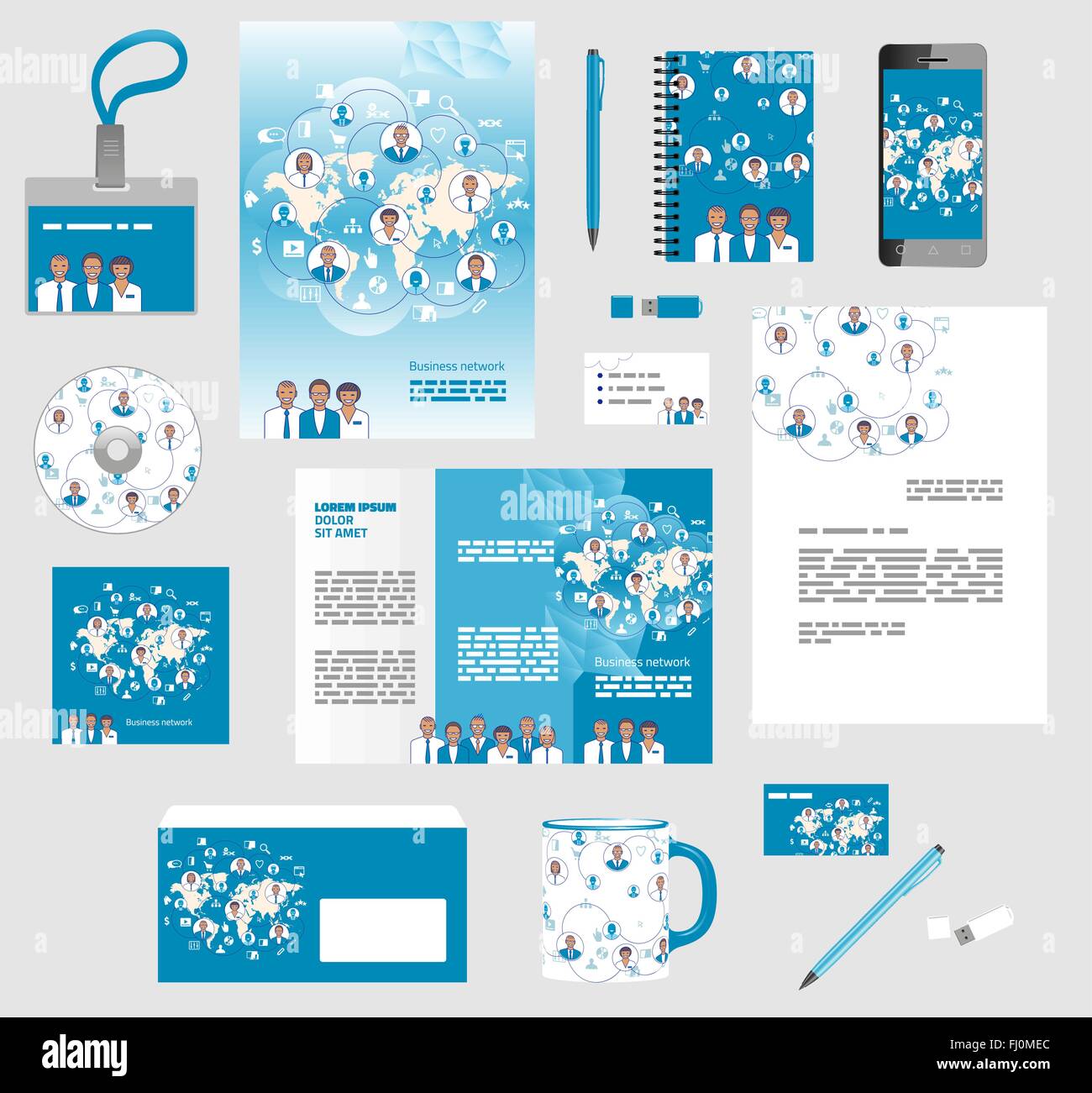 Corporate style business templates. Set of modern abstract graphic ...
