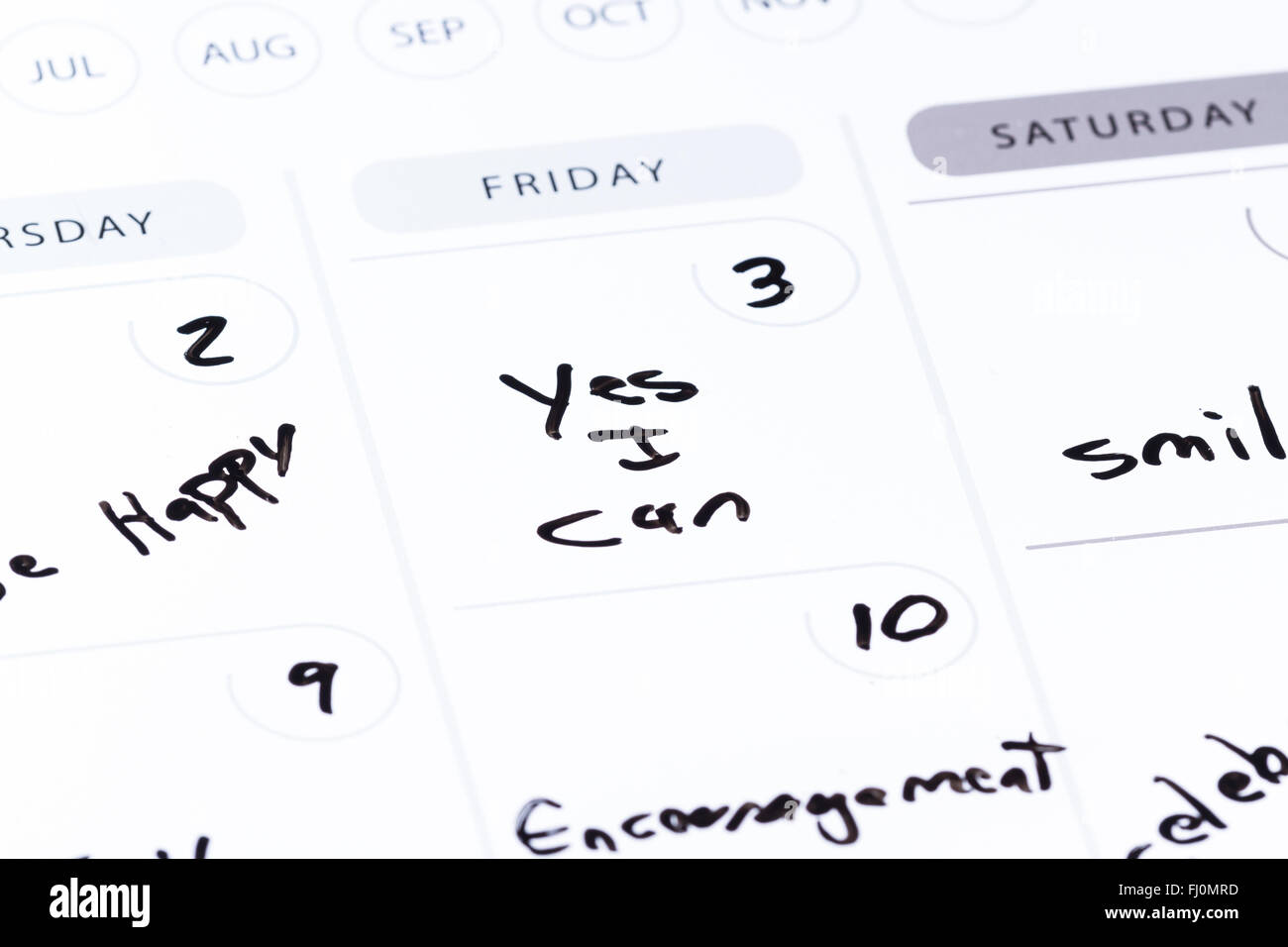 dry erase calendar with different positive messages on every different ...