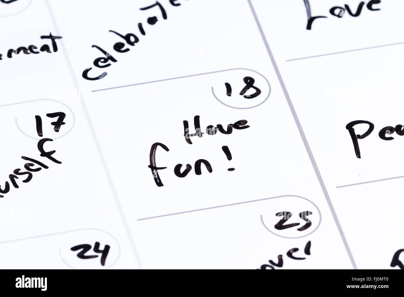 dry erase calendar with different positive messages on every different ...