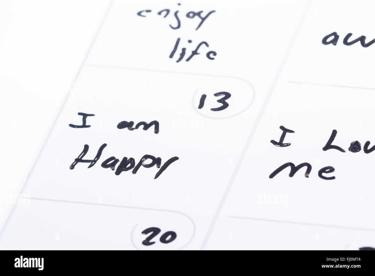 dry erase calendar with different positive messages on every different ...