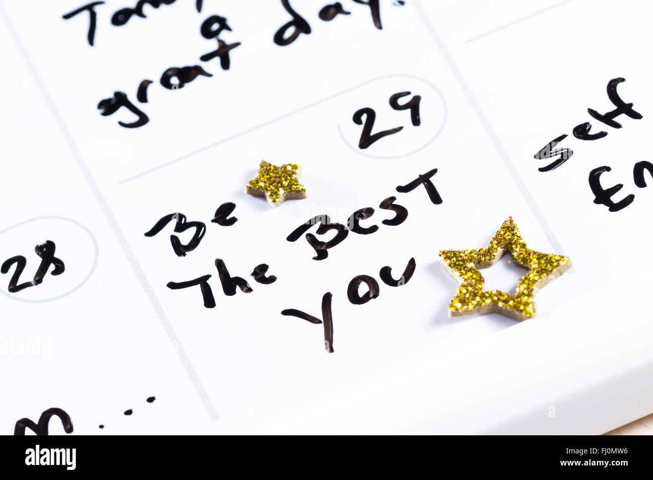 dry erase calendar with different positive messages on every different ...