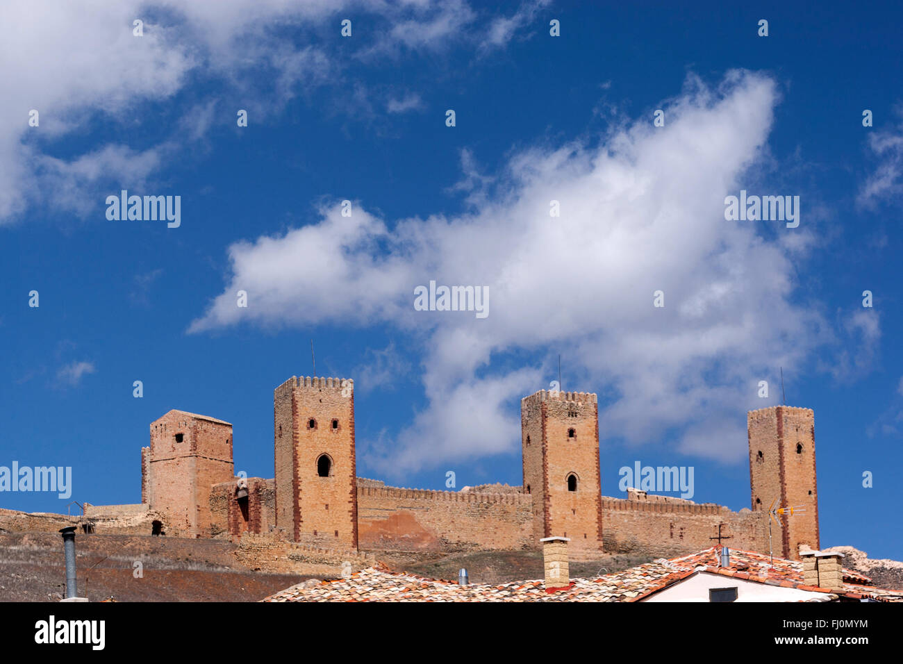 the Medieval alcazar of Molina de Aragón, province of Guadalajara ...