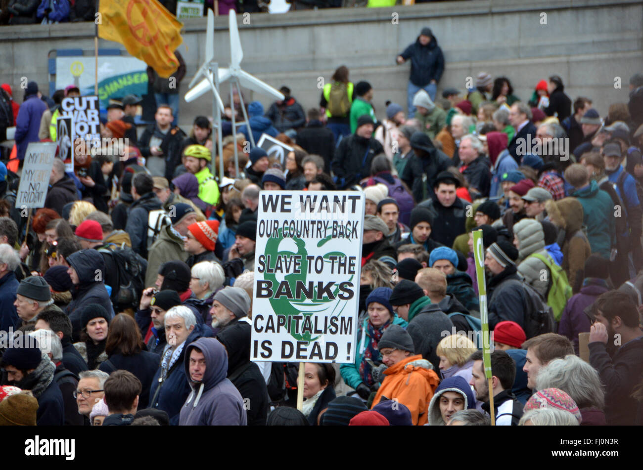London, UK, 27 February 2016, CND Campaign for Nuclear Disarmament Stop ...