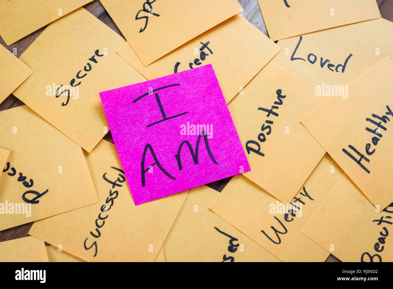 very powerful self help concept using positive messages and a I am ...