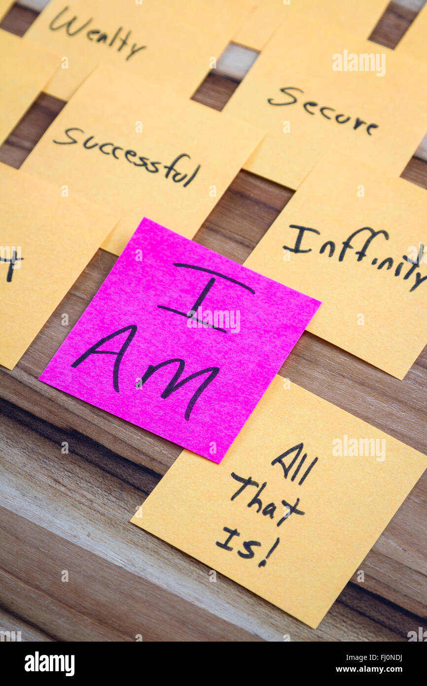 very powerful self help concept using positive messages and a I am ...