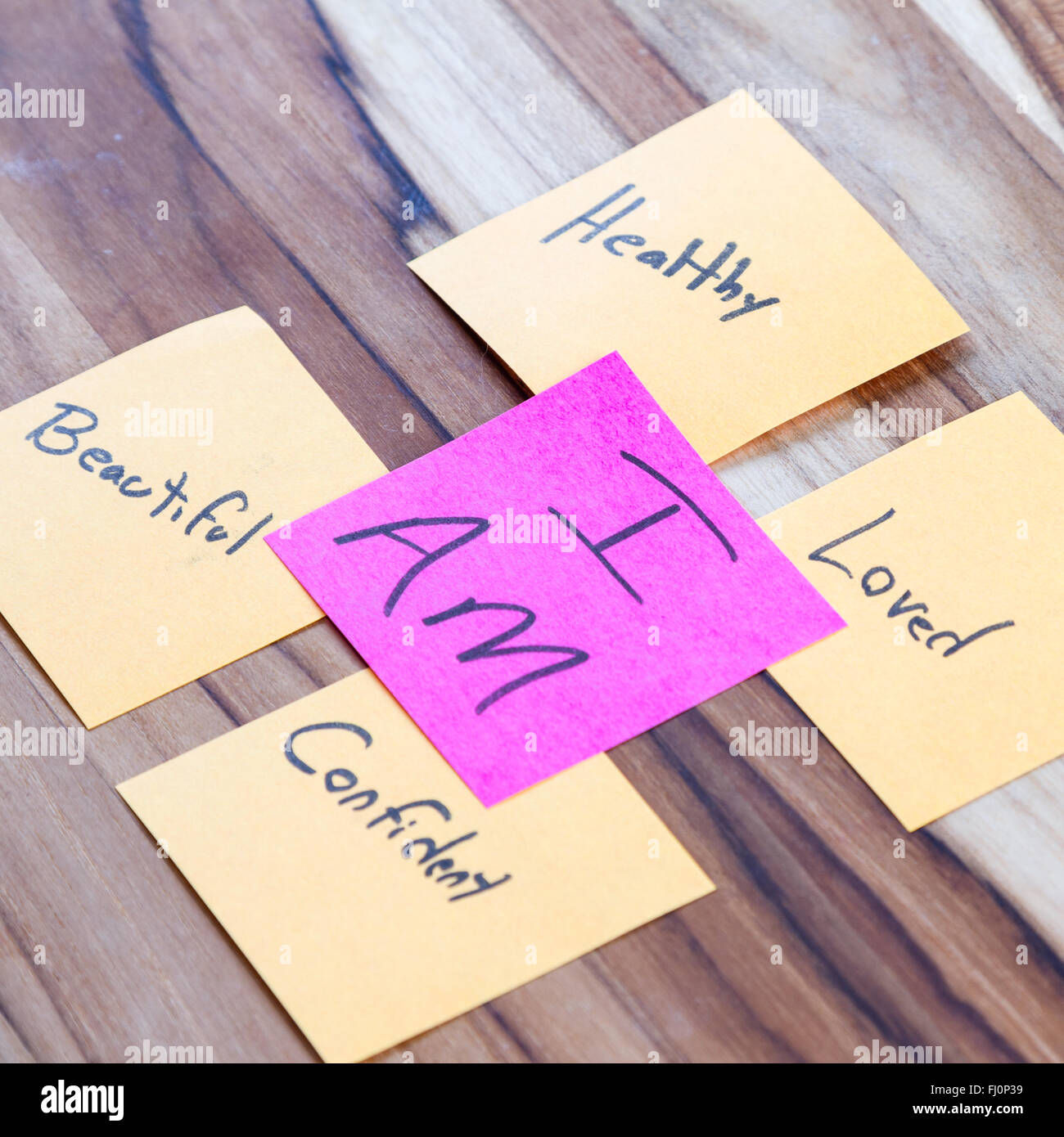 very powerful self help concept using positive messages and a I am ...