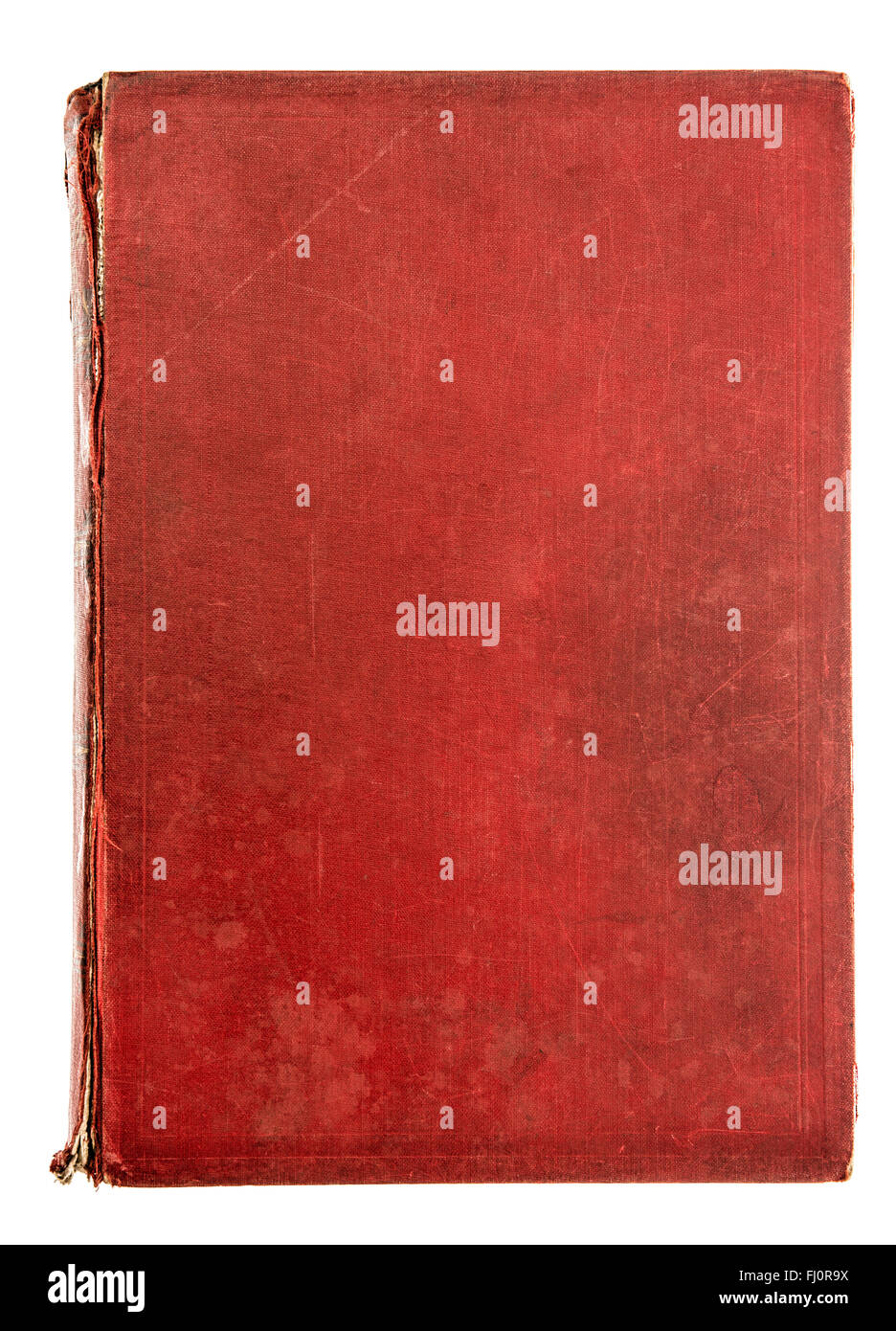 Vintage red textile book cover isolated on white background Stock Photo ...