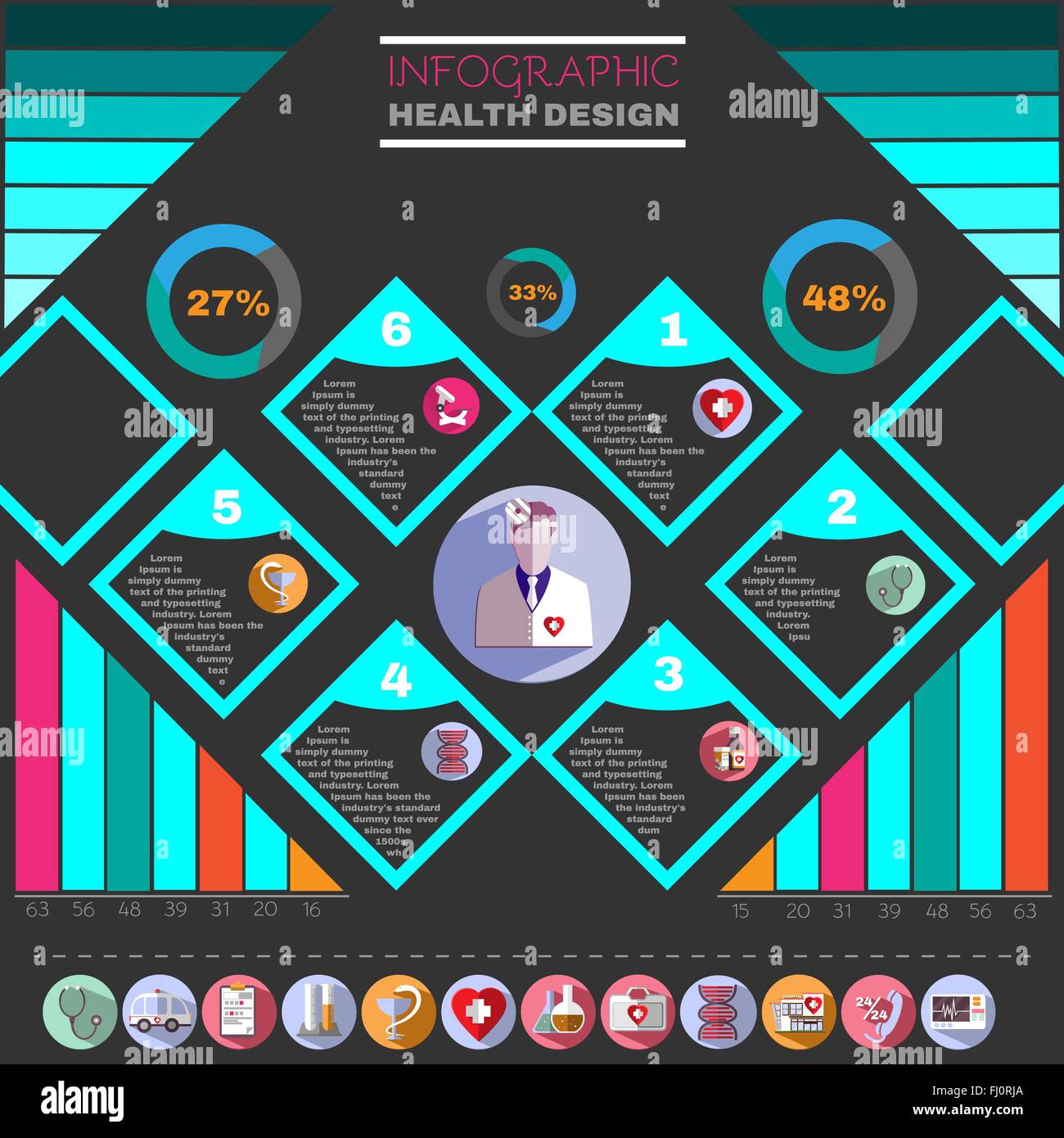 Medical Vector Infographic. Health Design Flyer. Healthcare Related ...