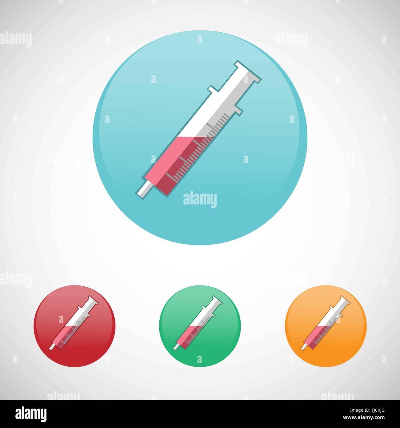 Syringe, injector. Healthcare. Digital background medical vector icon ...