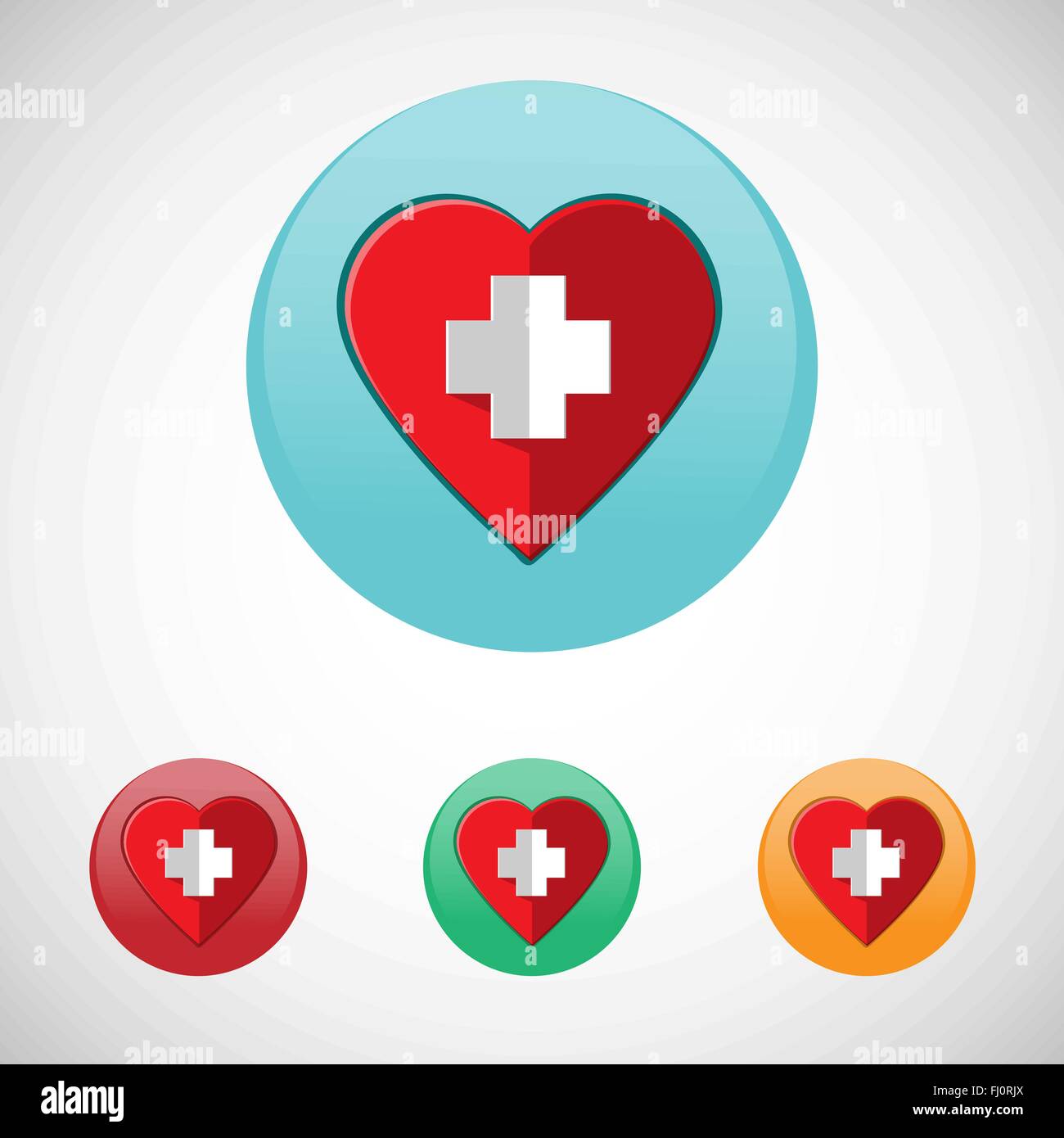 Red cross heart. Healthcare. Digital background medical vector icon set ...