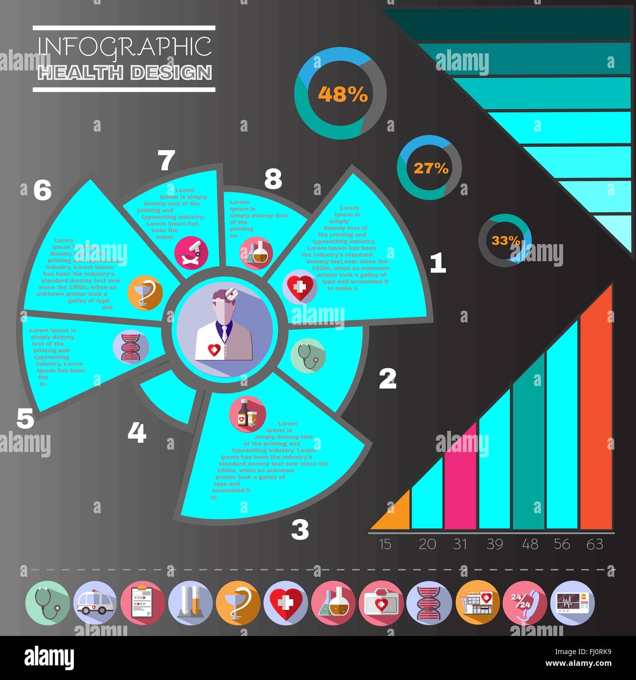 Medical Vector Infographic. Health Design Flyer. Healthcare Related ...