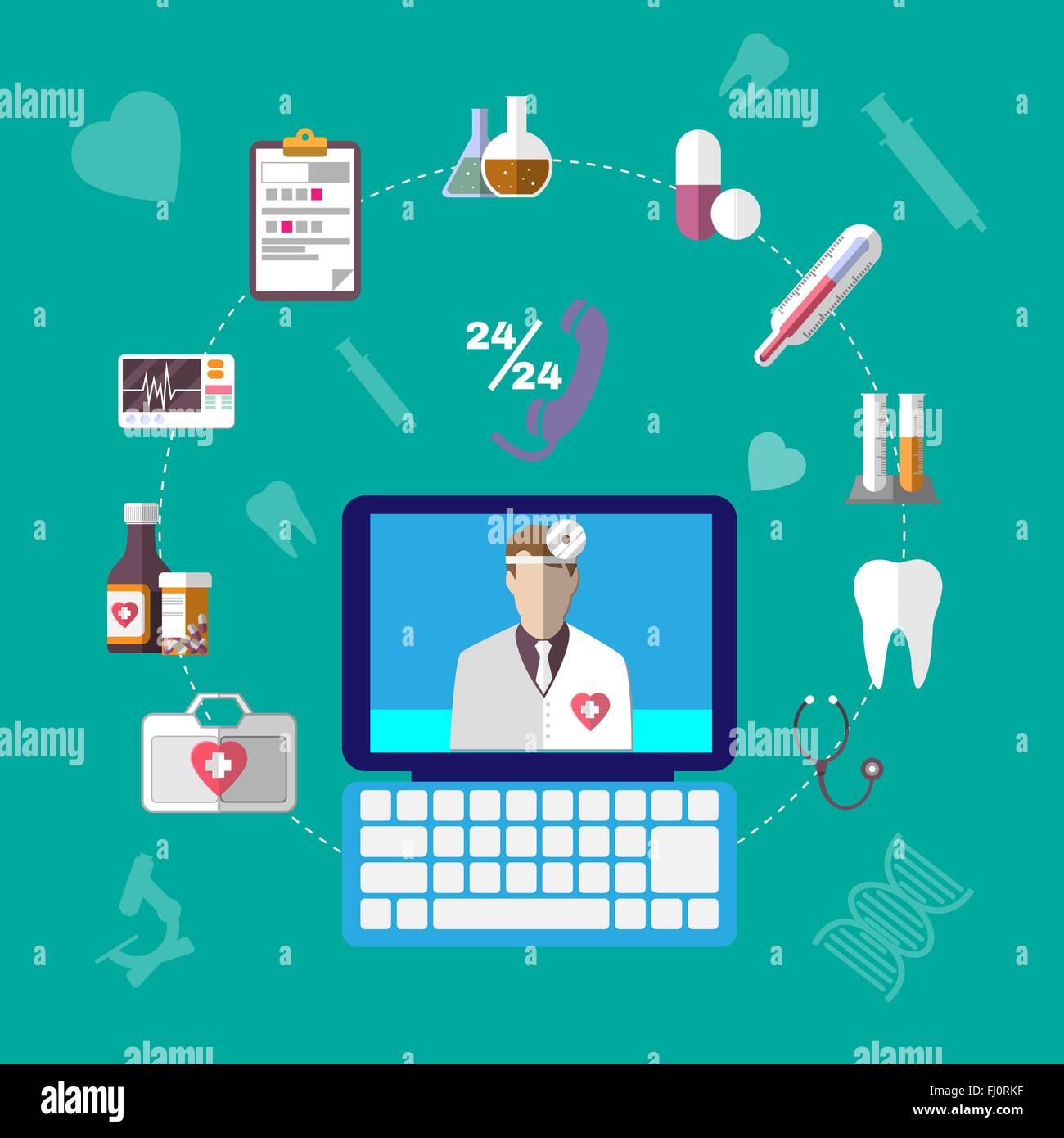Healthcare Related Objects. Colorful Medical Infographics Icons Set ...