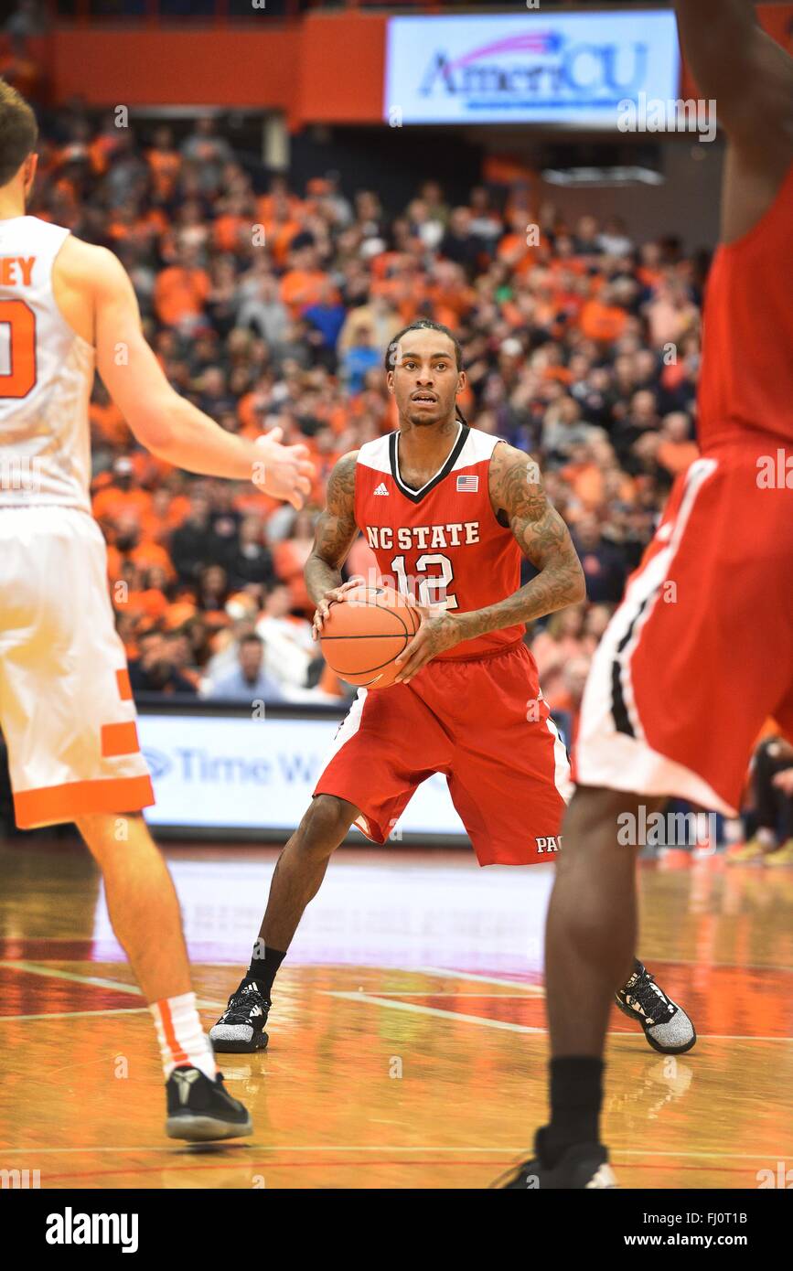 Syracuse, NY, USA. 27th Feb, 2016. NC State guard Anthony 'Cat' Barber ...