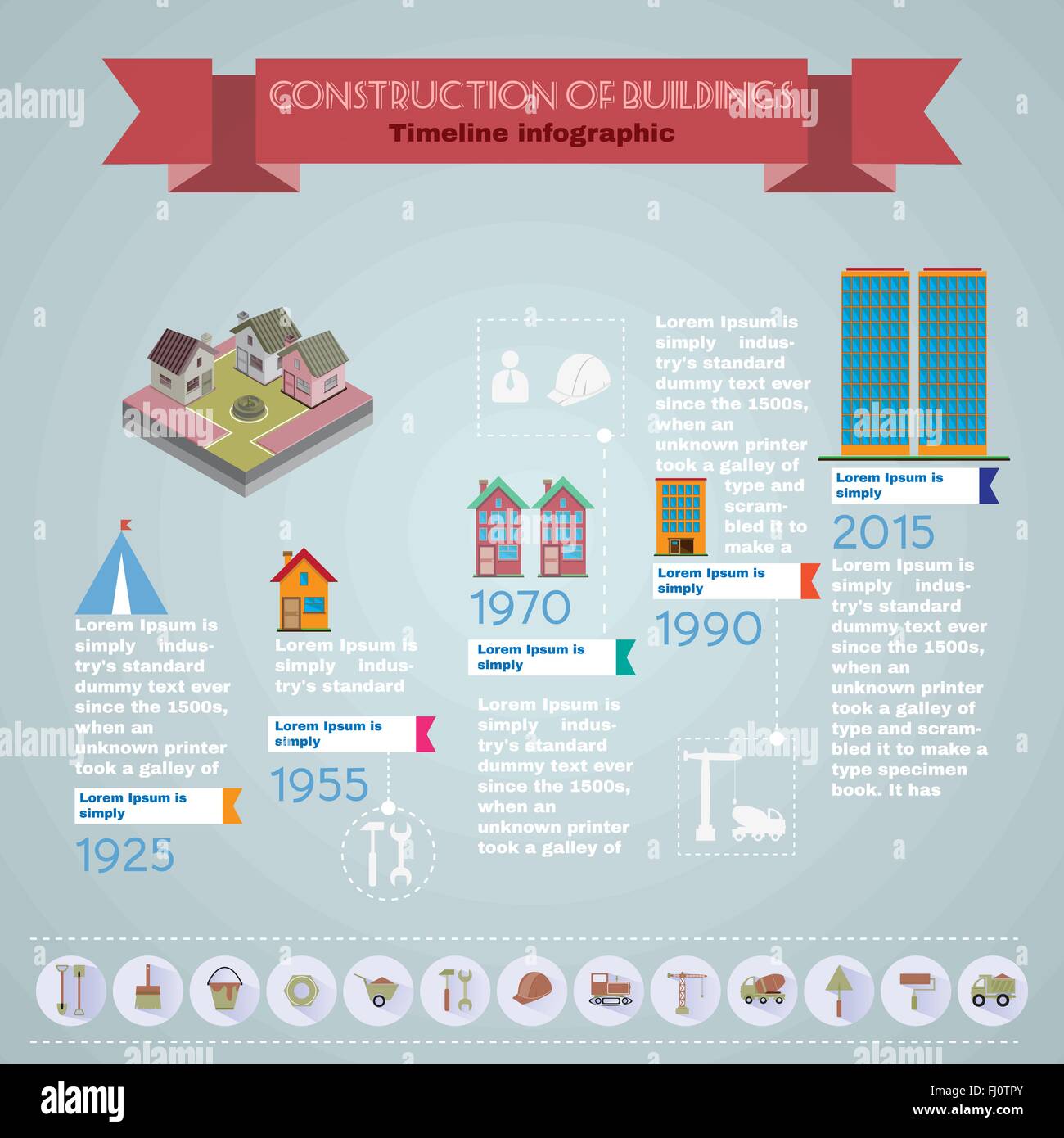 Buildings construction infographic vector illustration. Trustworthy ...