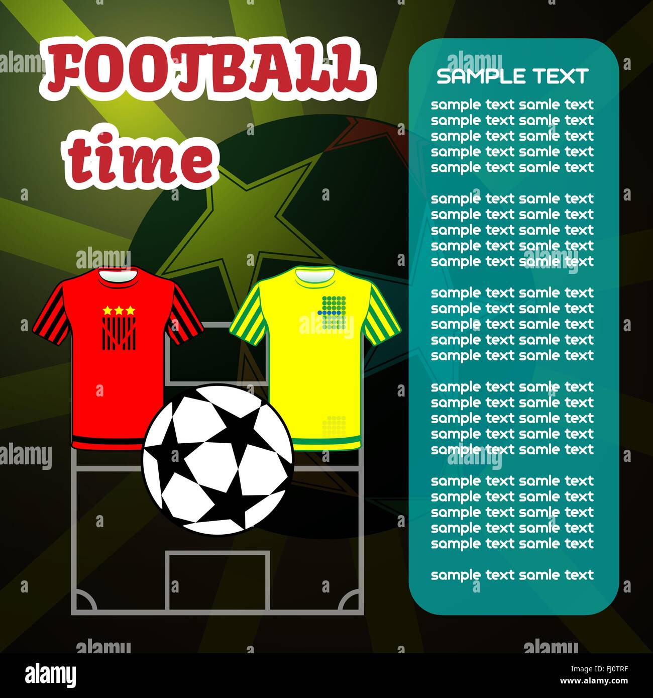 Silhouette football player text Stock Vector Images - Alamy