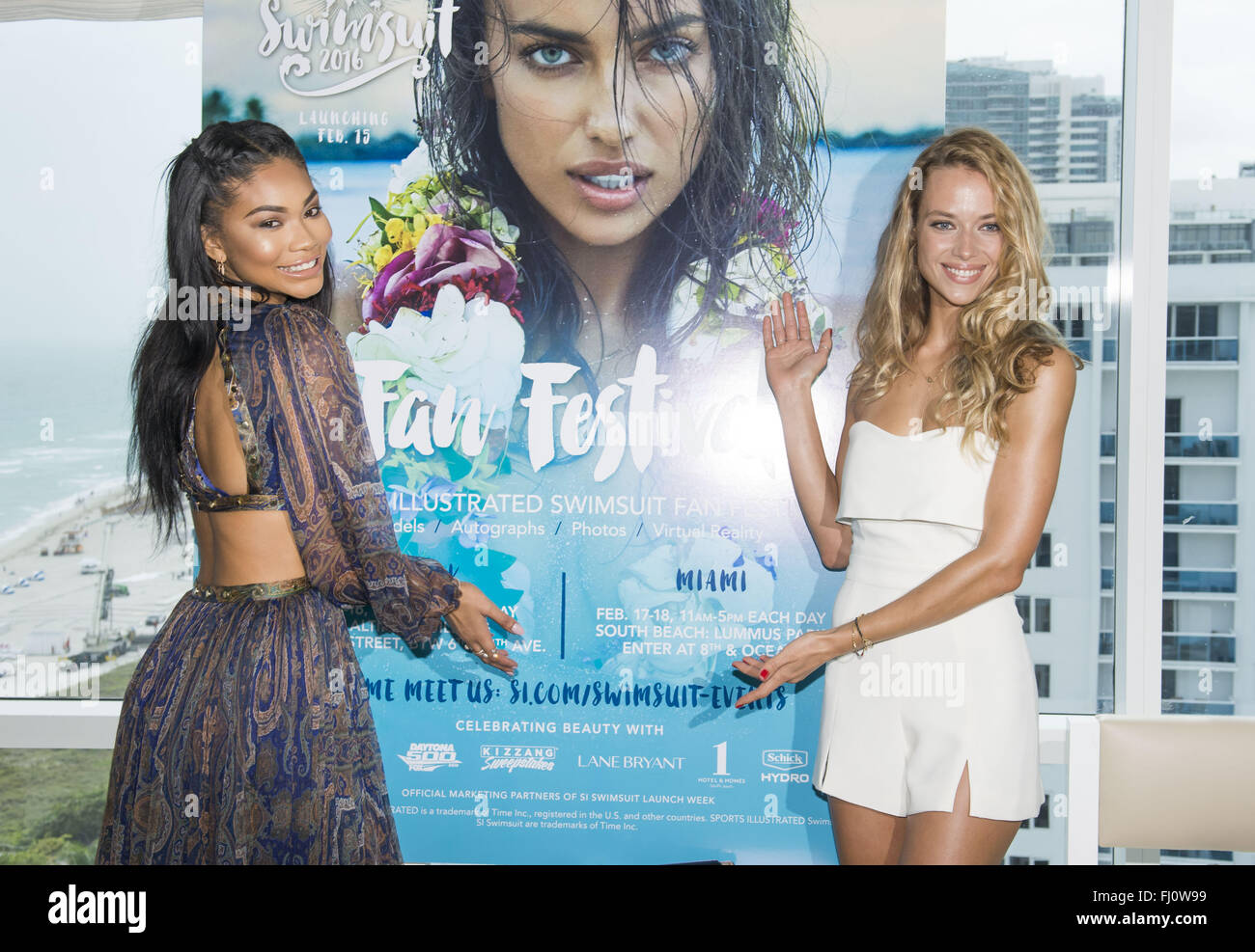 Sports Illustrated Press Conference with swimsuit models Chanel Inman ...