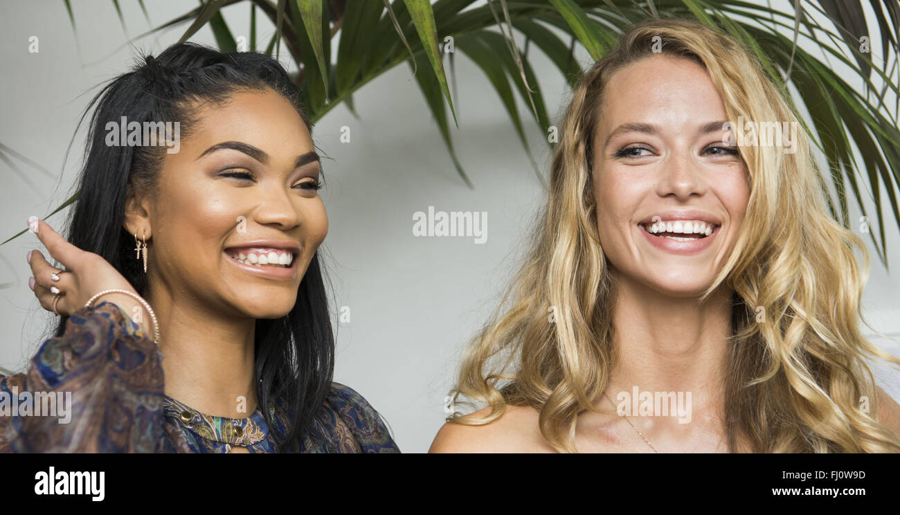 Sports Illustrated Press Conference with swimsuit models Chanel Inman ...