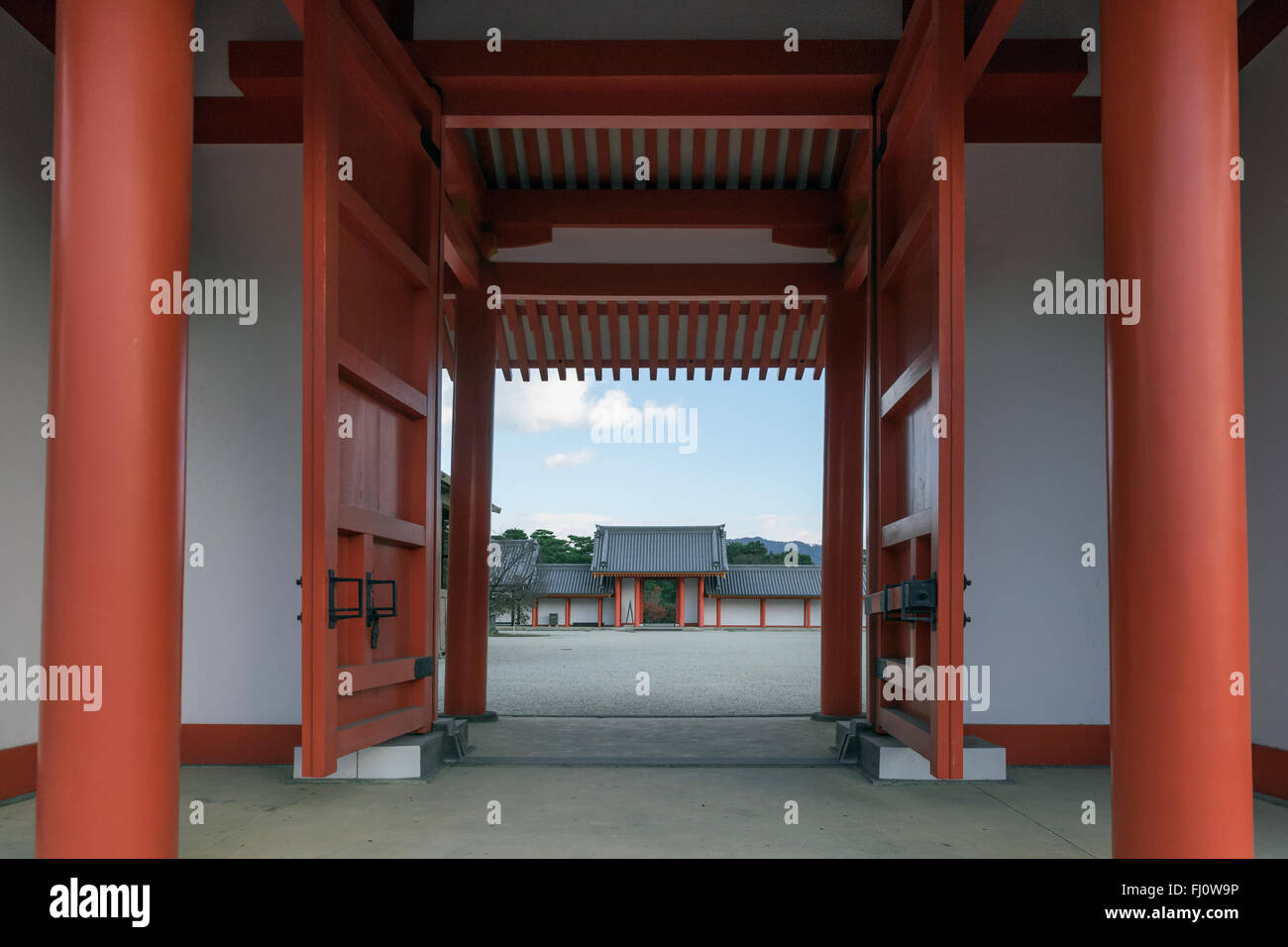 Looking through the Gekka-mon Gate to the Nikka-mon Gate, Kyoto ...