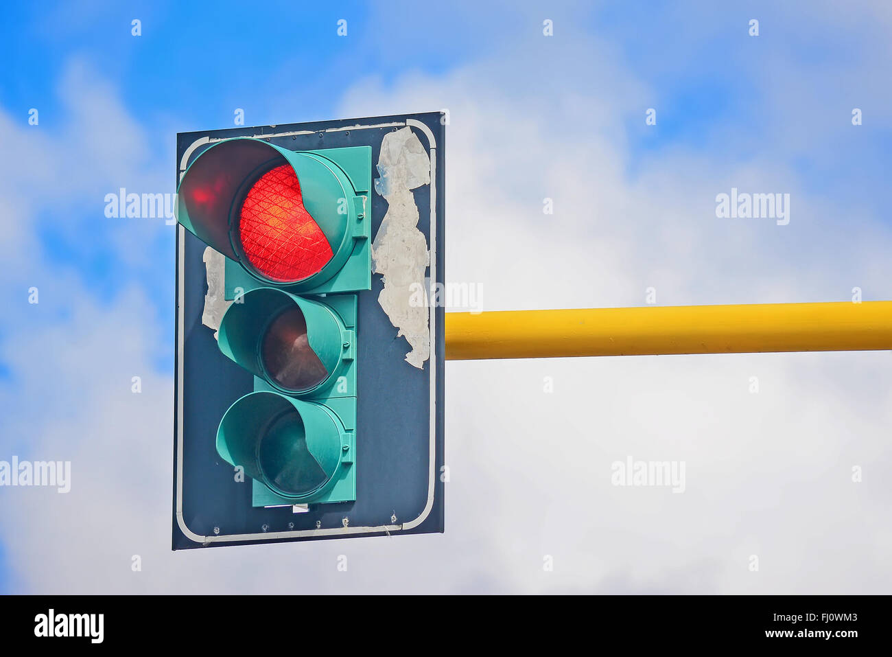 traffic light with red light on Stock Photo - Alamy
