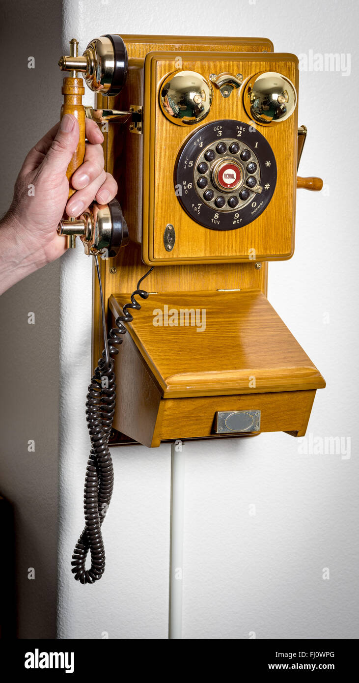 Phone home antique hi-res stock photography and images - Alamy