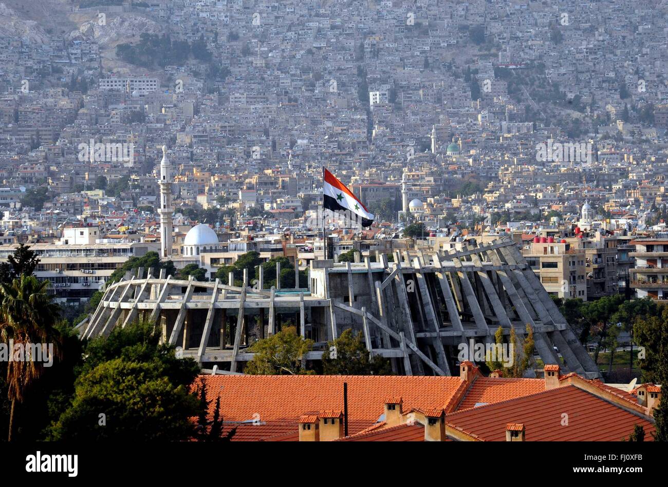 Damascus. 27th Feb, 2016. Photo taken on Feb. 27, 2016 shows a general ...