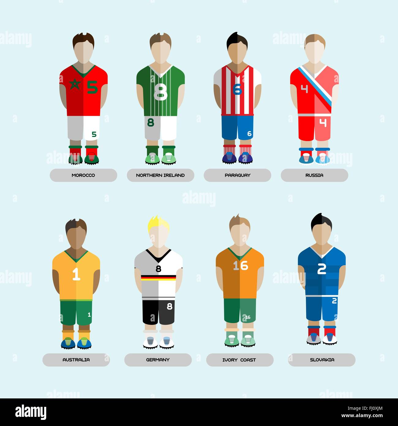 Football club Soccer Players silhouettes. Computer game Soccer team ...