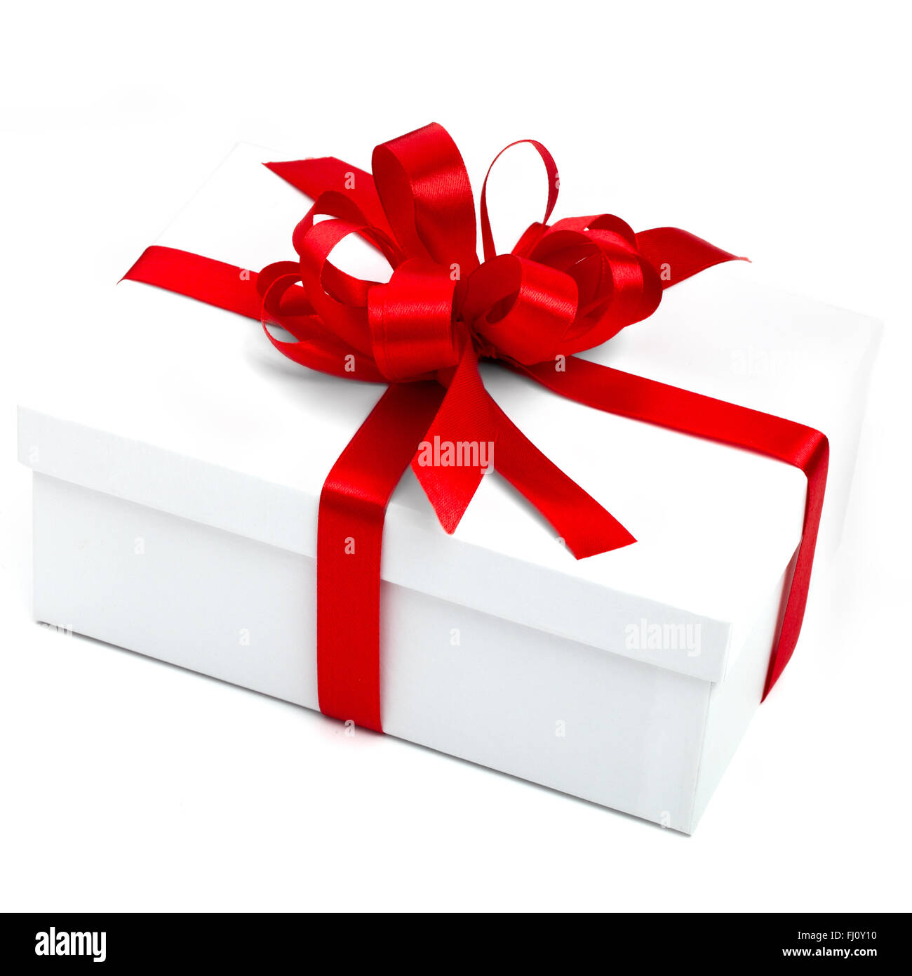 Red packed gift box Cut Out Stock Images & Pictures - Alamy