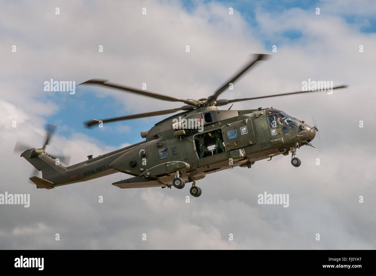 Agusta Westland Merlin HC.3 Helicopter of the British Royal Navy Stock ...