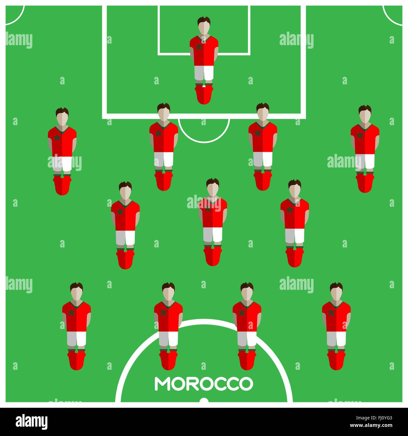 Football Soccer Players isolated on the Playfield. Computer game ...