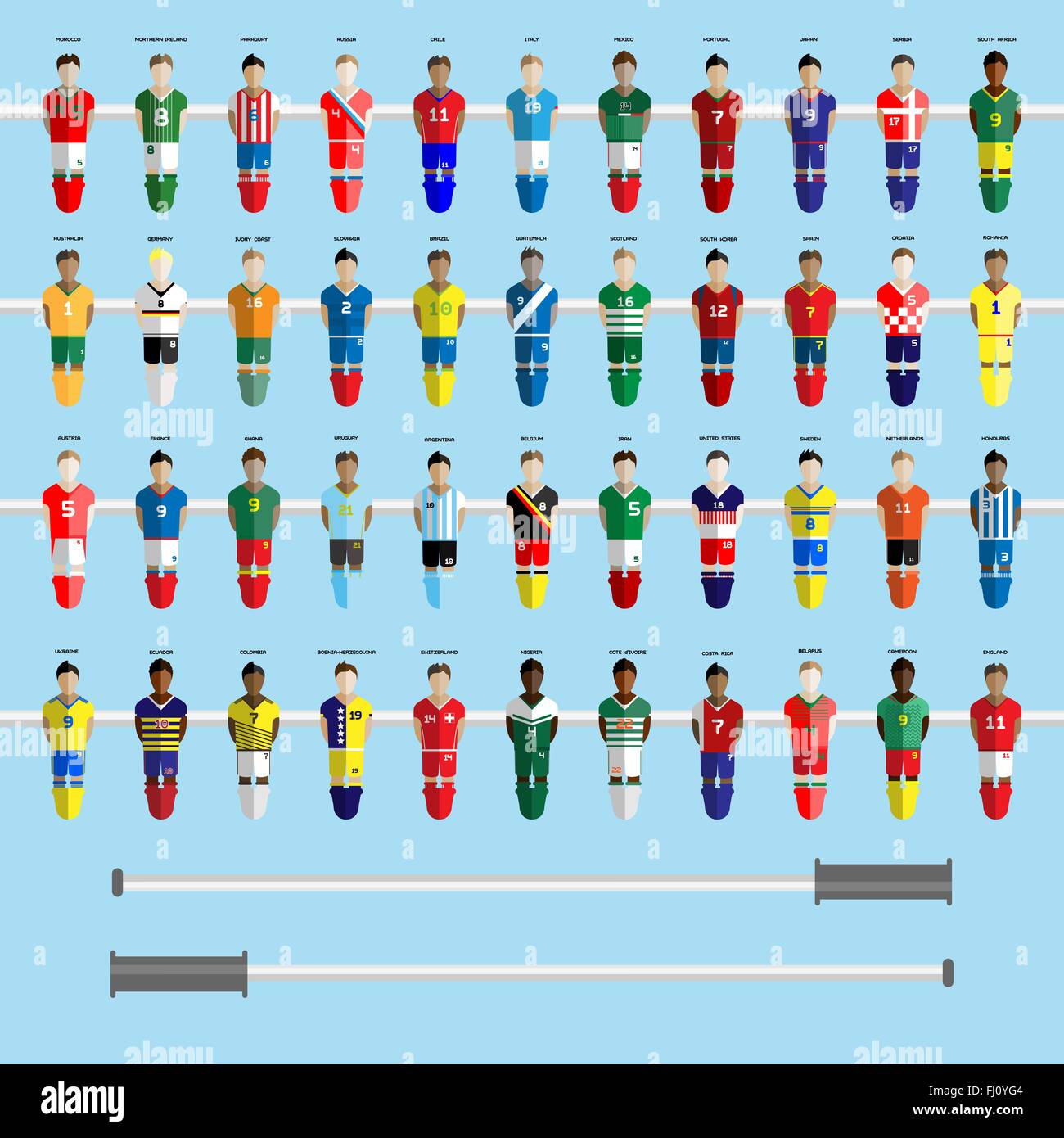 Forty four football club soccer players Stock Vector Images - Alamy