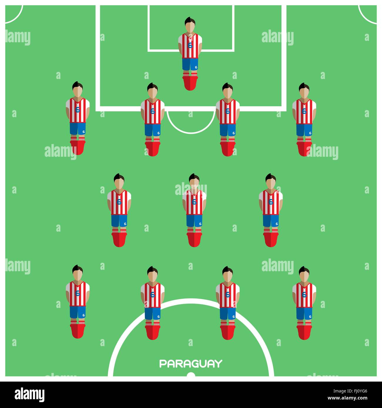 Football Soccer Players isolated on the Playfield. Computer game ...