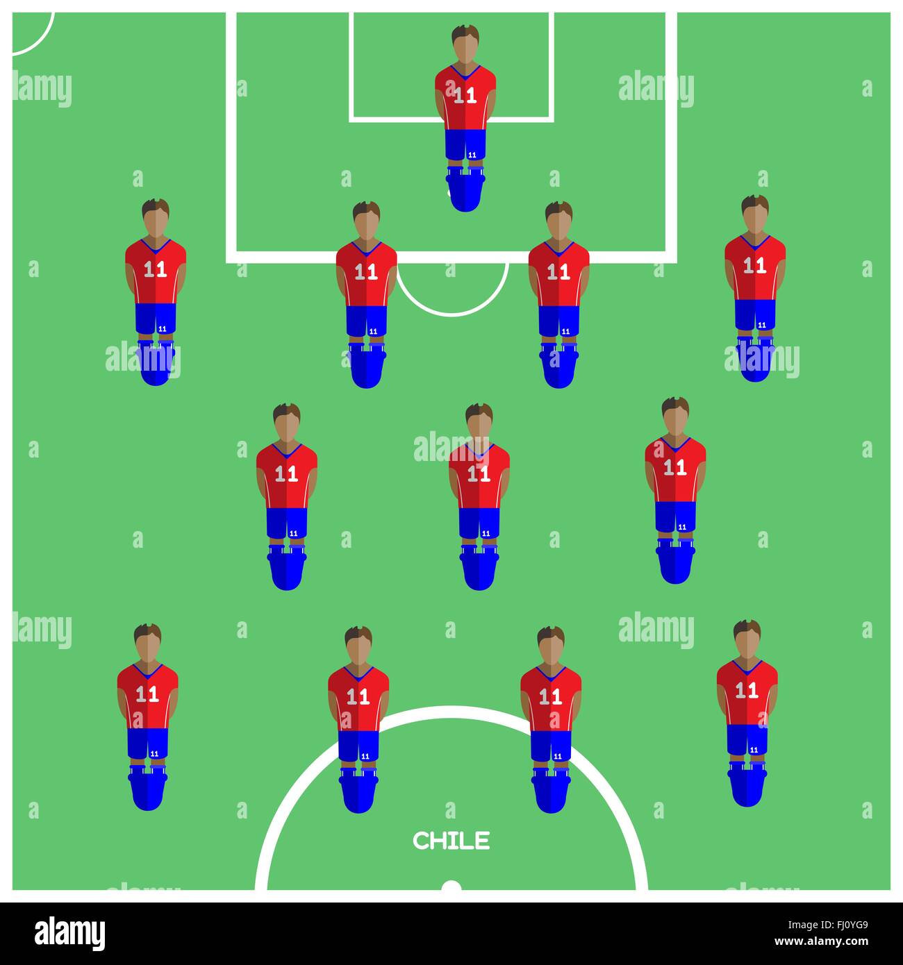 Football Soccer Players isolated on the Playfield. Computer game ...