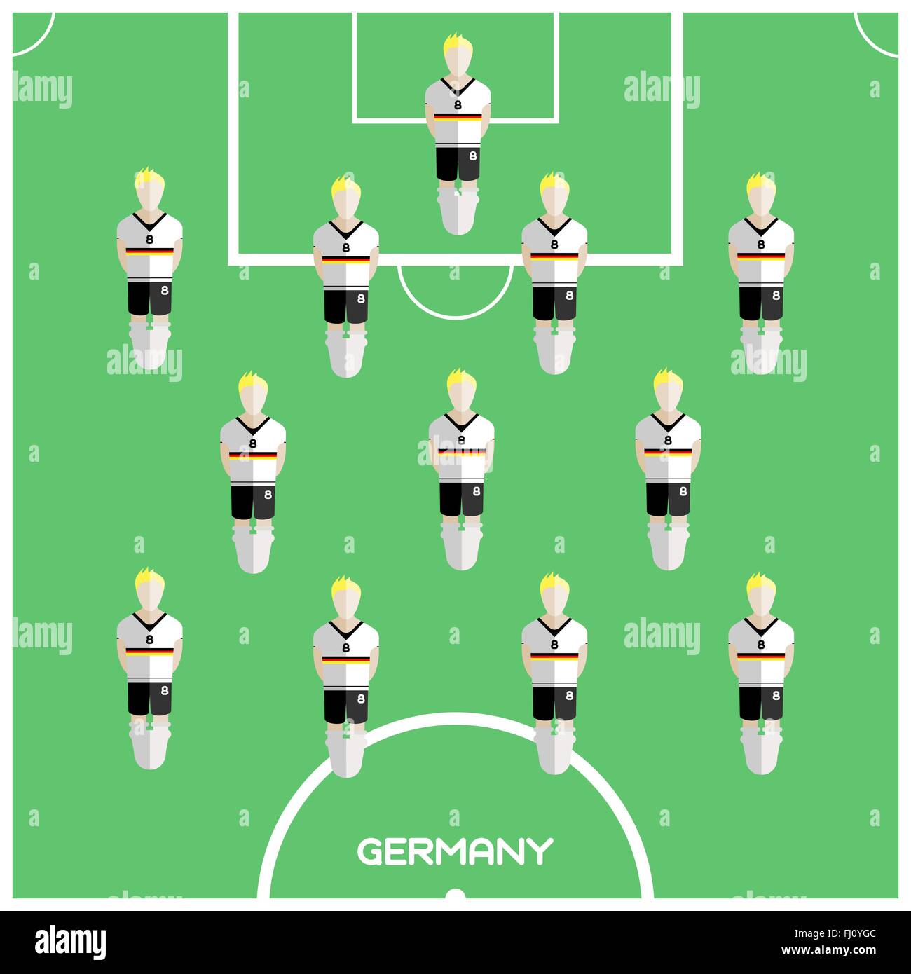 Football Soccer Players isolated on the Playfield. Computer game ...