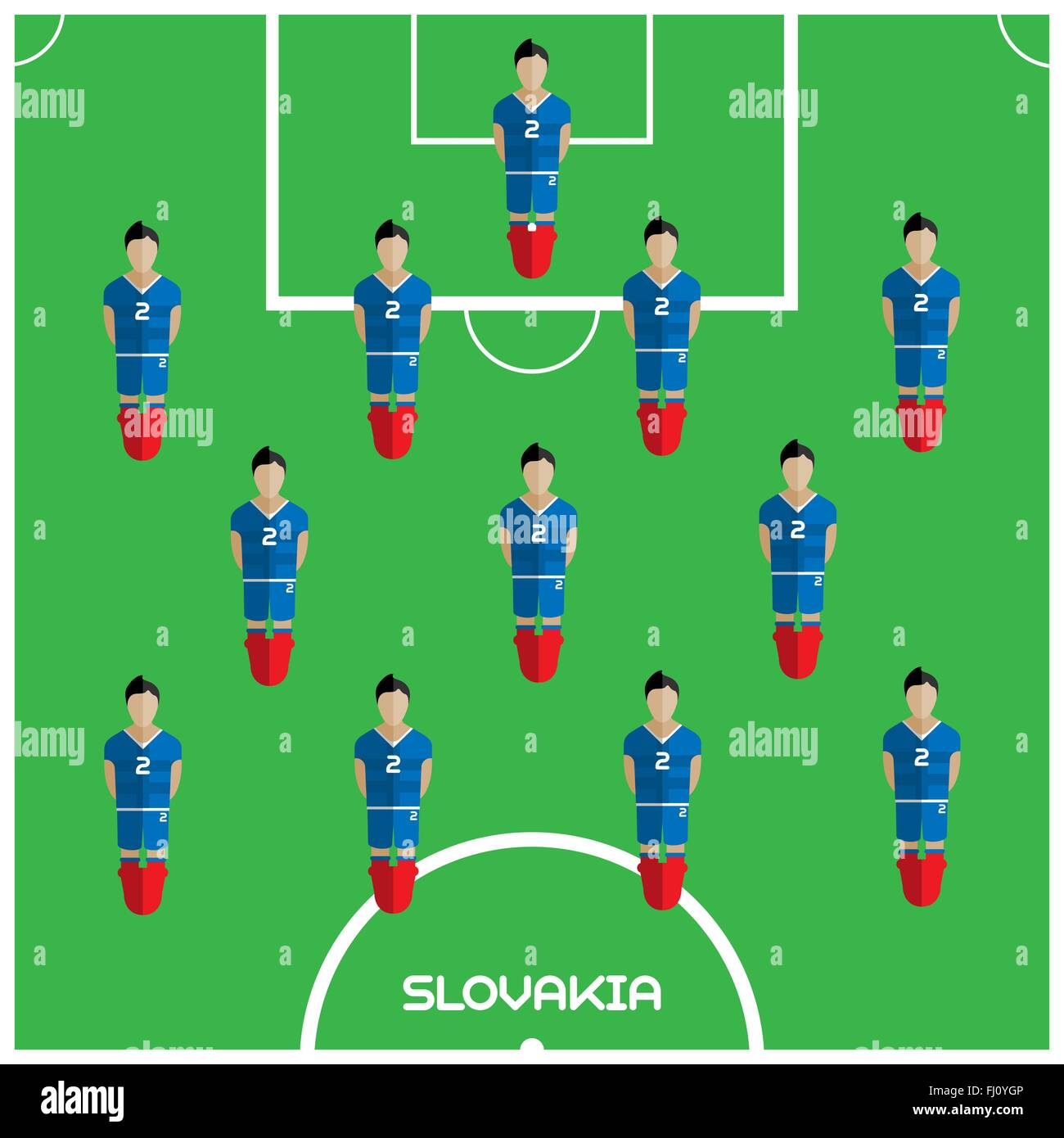 Football Soccer Players isolated on the Playfield. Computer game ...