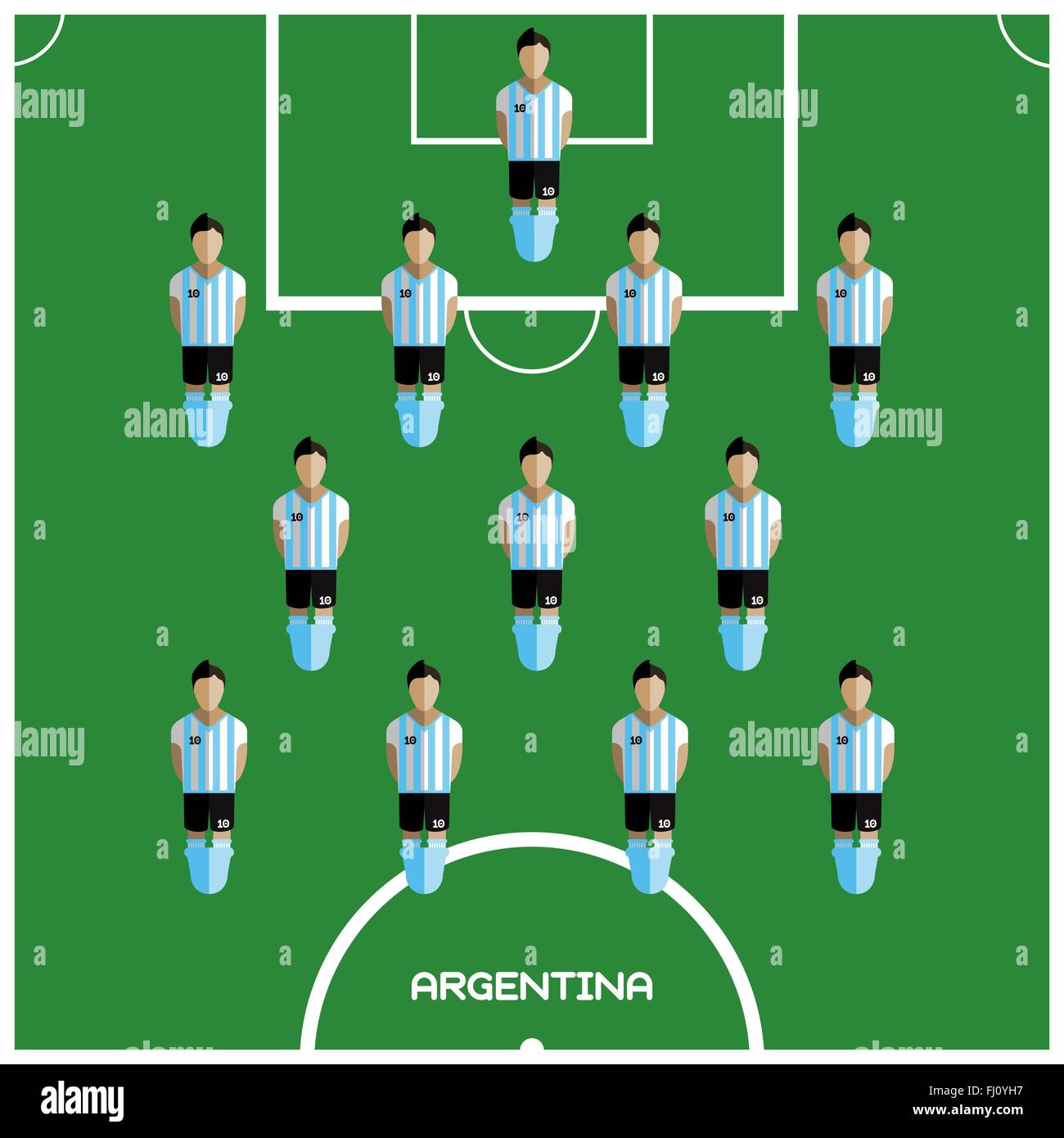 Football Soccer Players isolated on the Playfield. Computer game ...