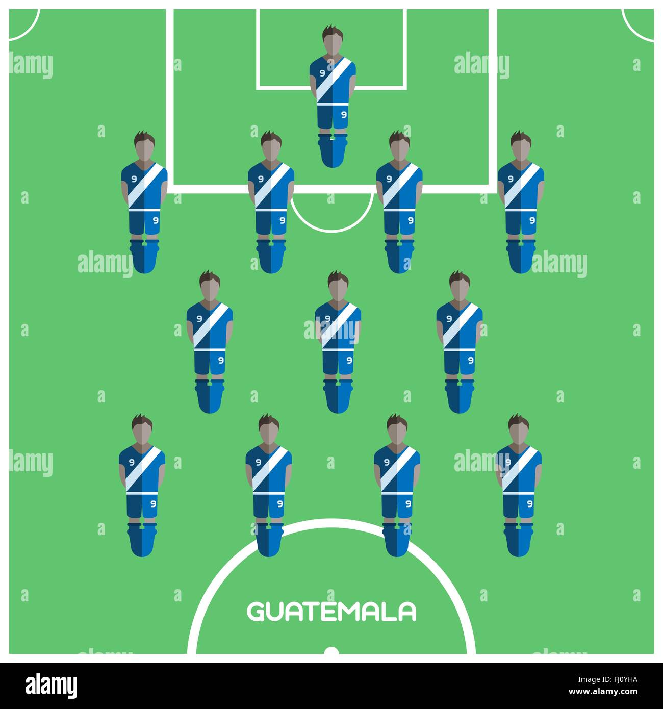 Football Soccer Players isolated on the Playfield. Computer game ...