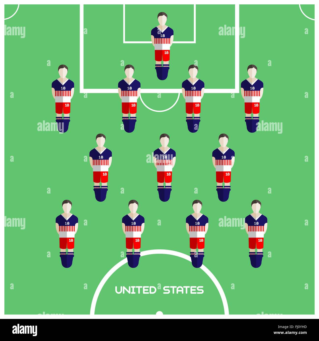 Football Soccer Players isolated on the Playfield. Computer game ...