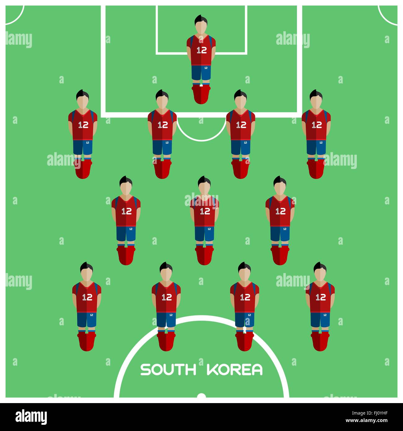 Football Soccer Players isolated on the Playfield. Computer game ...