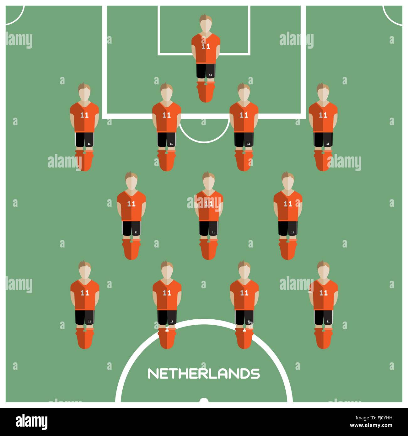 Football Soccer Players isolated on the Playfield. Computer game ...