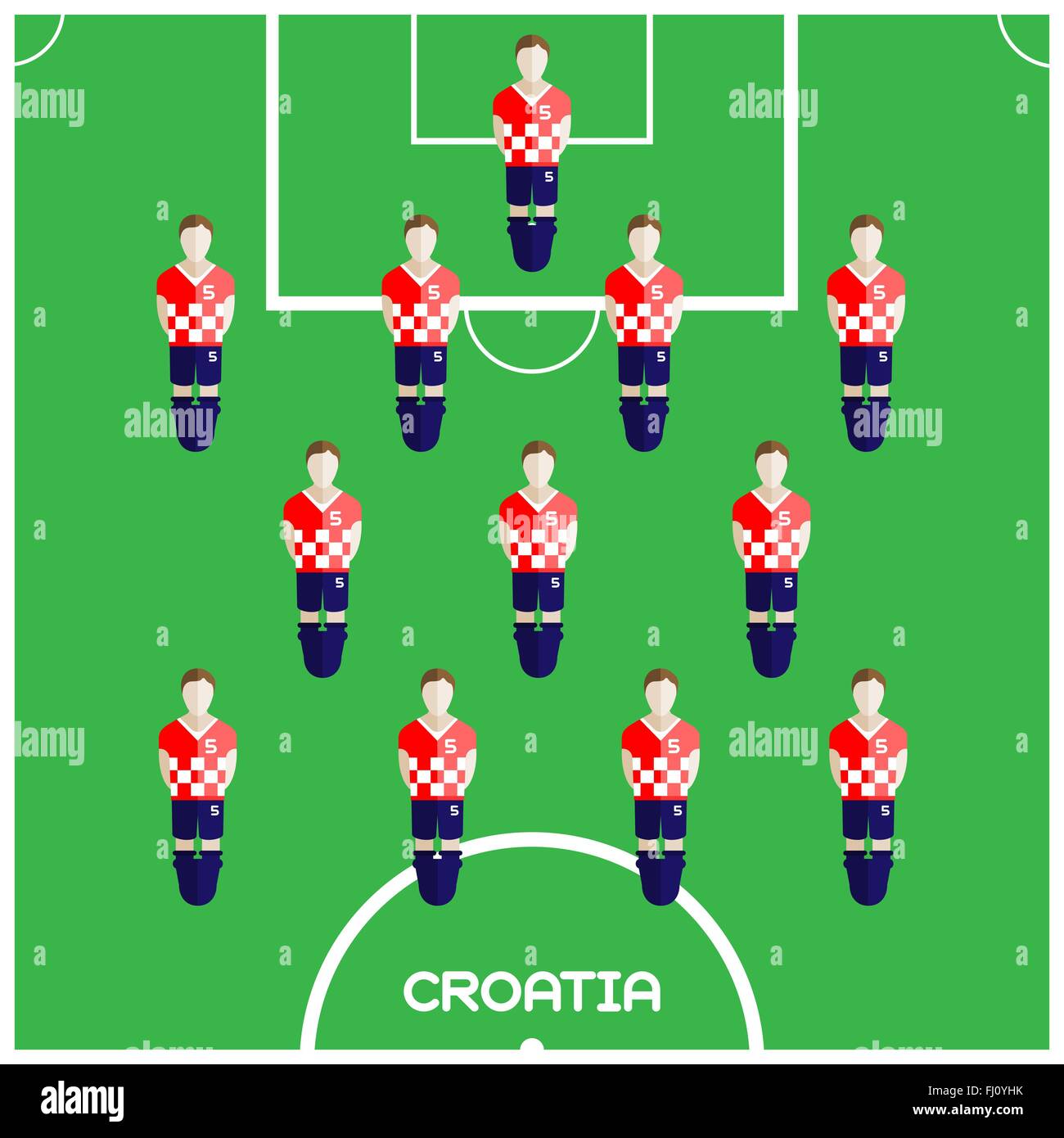Football Soccer Players isolated on the Playfield. Computer game ...