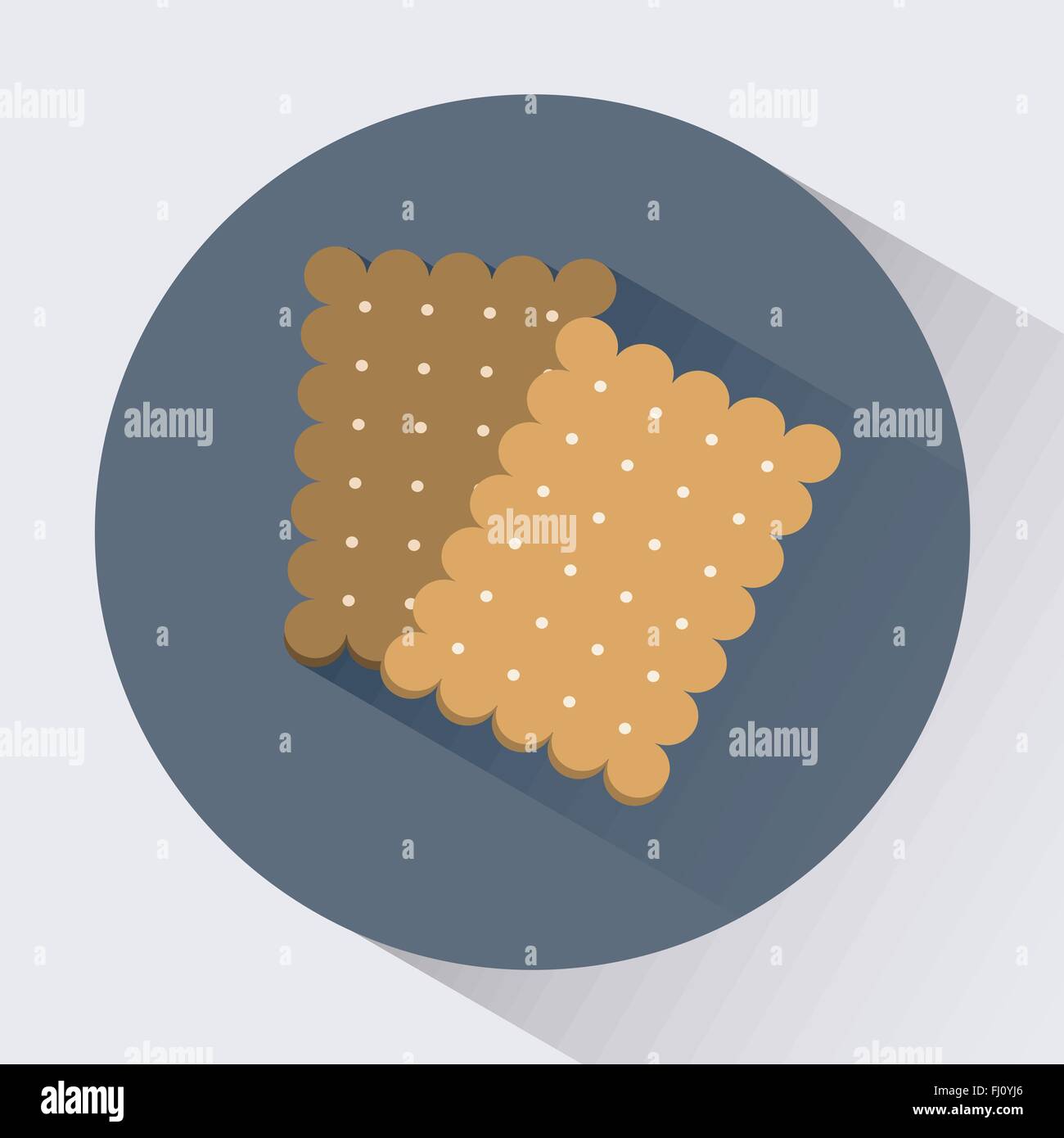 Two cookies round icon. Sweet treats concept. Snacks. Digital ...