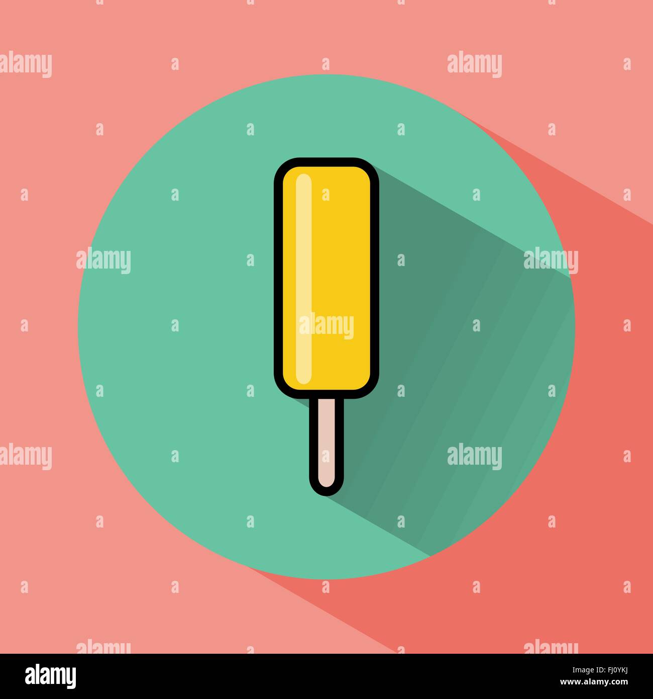 Colorful ice lolly icon. Ice cream Doodle. Summer treats on the go ...