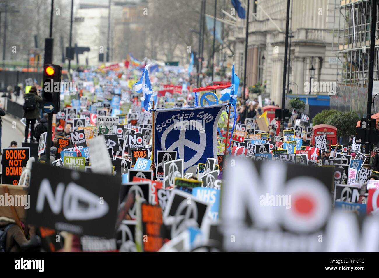 CND Anti Trident Protest rally march, London, UK Stock Photo - Alamy