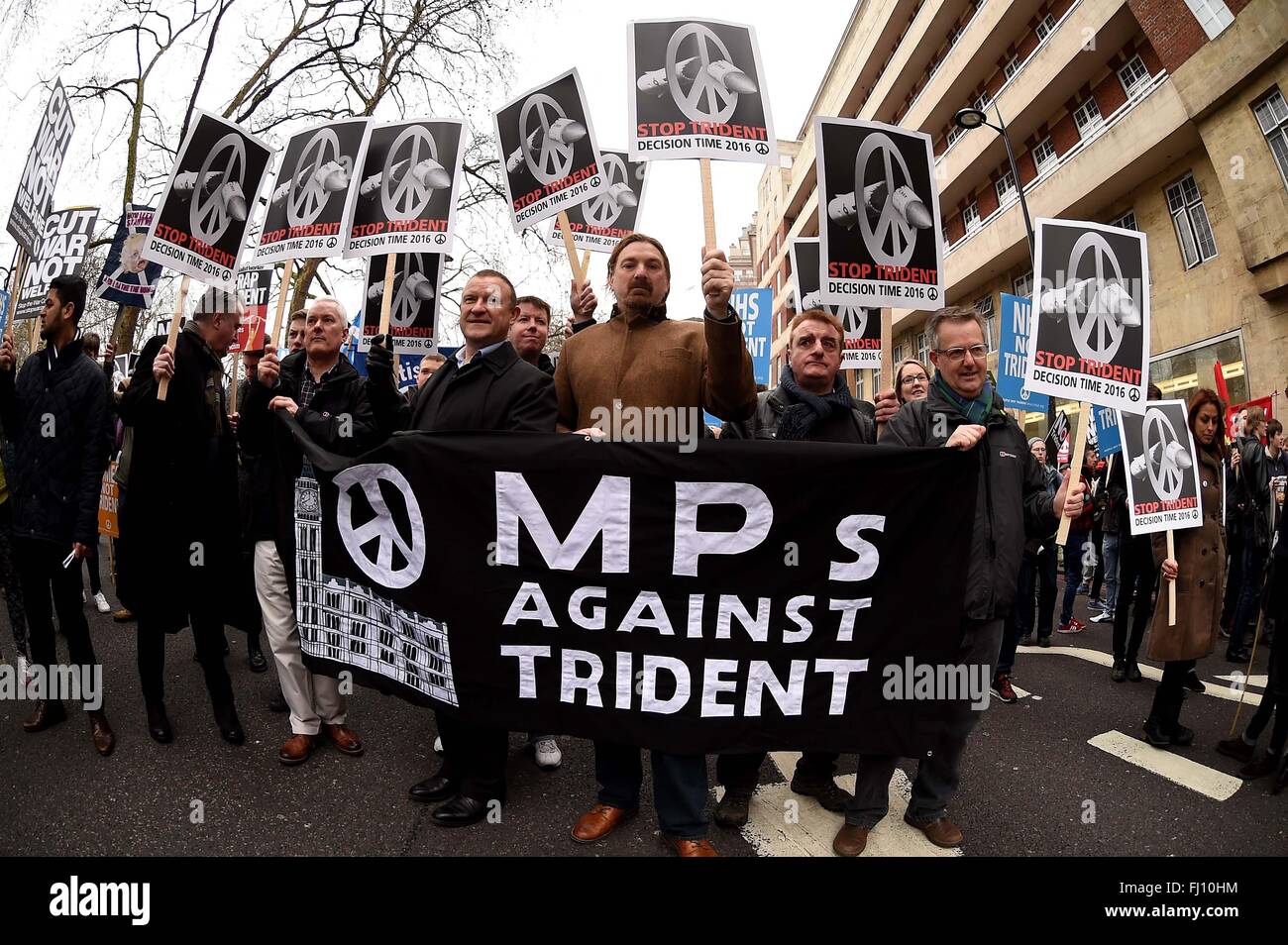 CND Anti Trident Protest rally, London, UK MP's against Trident Stock ...